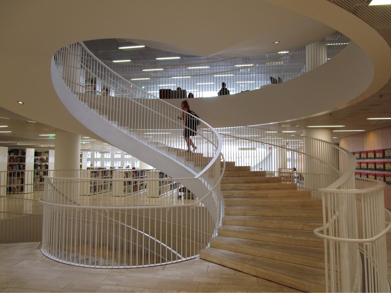 Helsinki University Library – sleek design and a corkscrew staircase ...